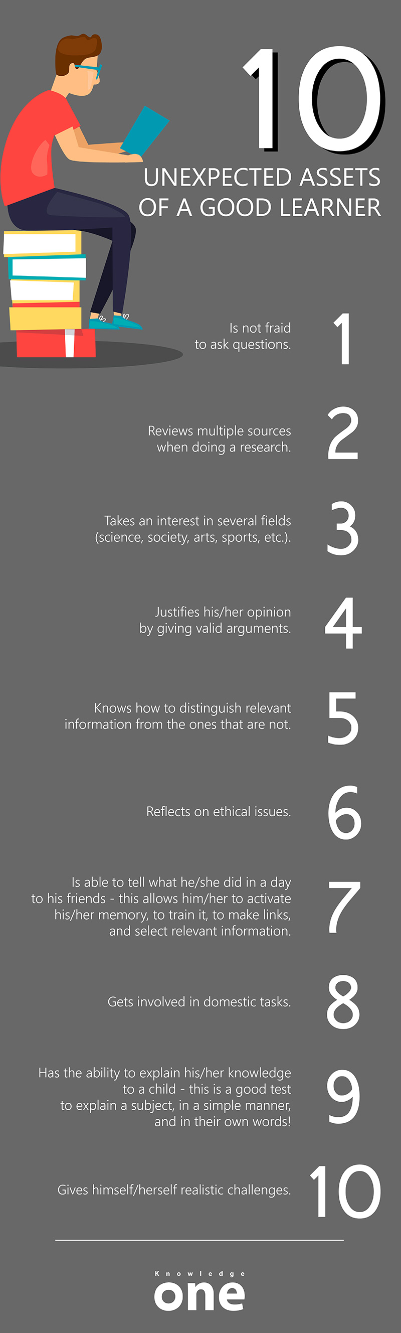 [INFOGRAPHIC] 10 unexpected assets of a good learner - KnowledgeOne
