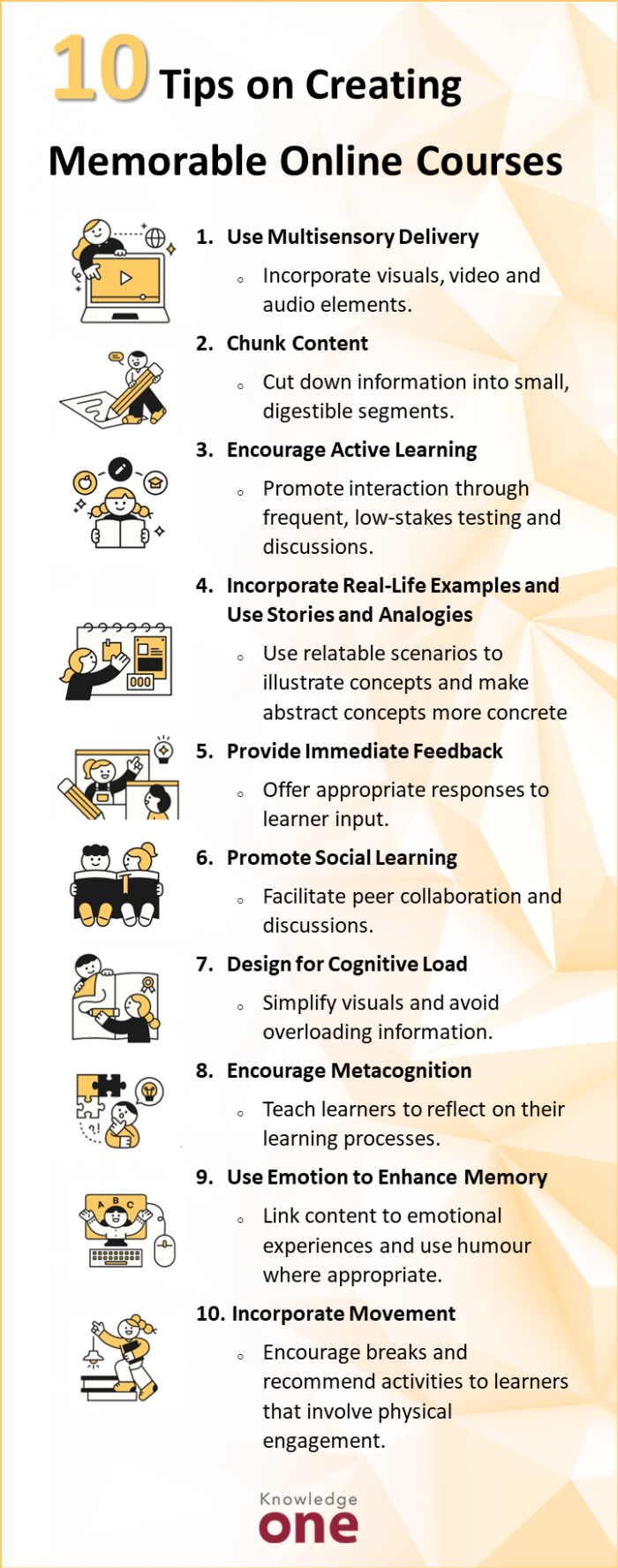 [INFOGRAPHIC] 10 Tips on Creating Memorable Online Courses - KnowledgeOne